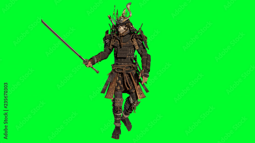 The Samurai Warrior 3d model render Stock Illustration | Adobe Stock