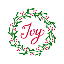 Holly Wreath Christmas Joy Free Stock Photo - Public Domain Pictures