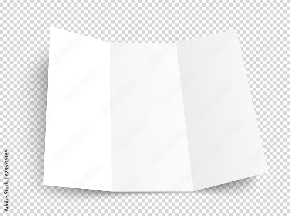 Blank booklet vector mockup. Vector object isolated on transparent ...
