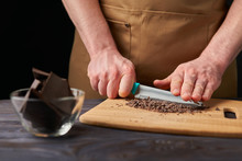 Chopped Chocolate With Knife Free Stock Photo - Public Domain Pictures