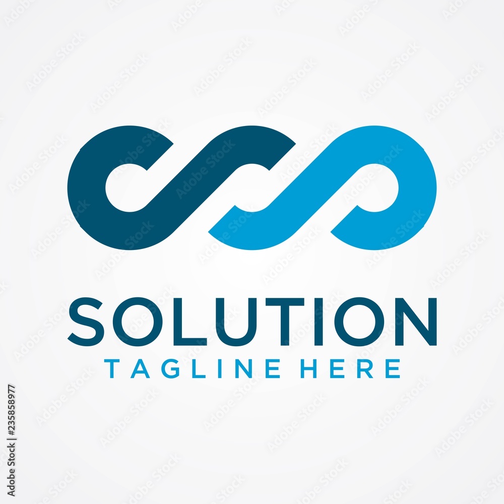 Letter SS infinity logo design Stock Vector | Adobe Stock