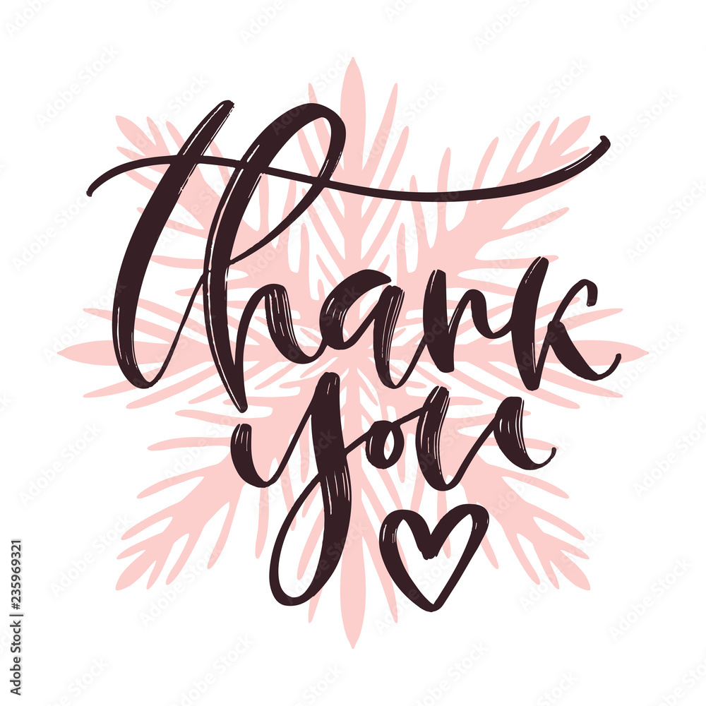 Thank you handwritten card. Printable calligraphy template ...