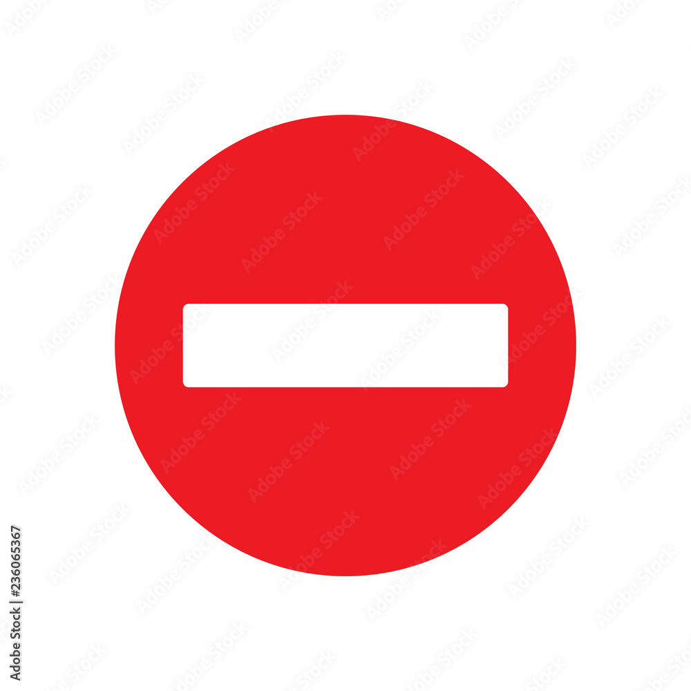no entry sign vector Stock Vector | Adobe Stock