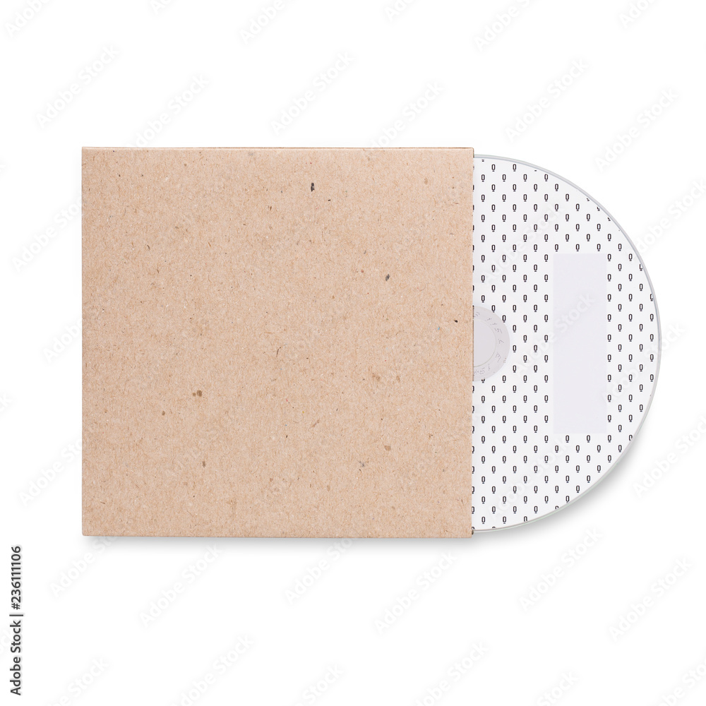 CD / DVD cover made from cardboard Stock Photo | Adobe Stock