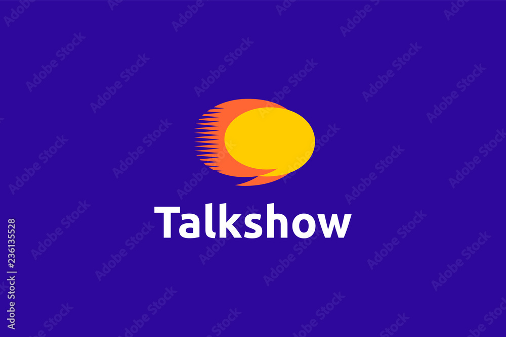 Pictorial talk show logo design inspirations. Vector logo design ...