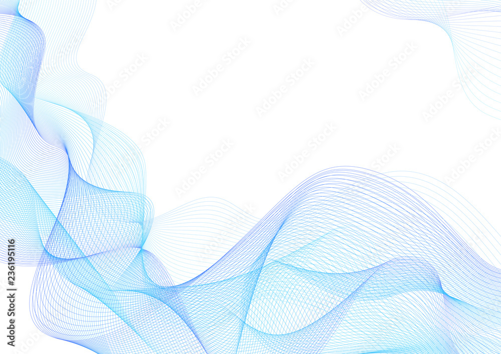 Abstract guilloche pattern (vector complicated blue line texture ...