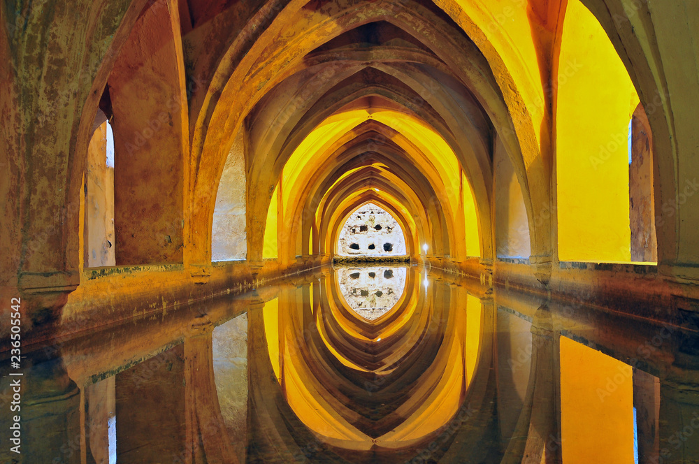 Spain, Andalusia, Sevilla, the Alcazar, baths of Dona Maria de Padilla ...