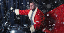 Motorcycle Santa Free Stock Photo - Public Domain Pictures