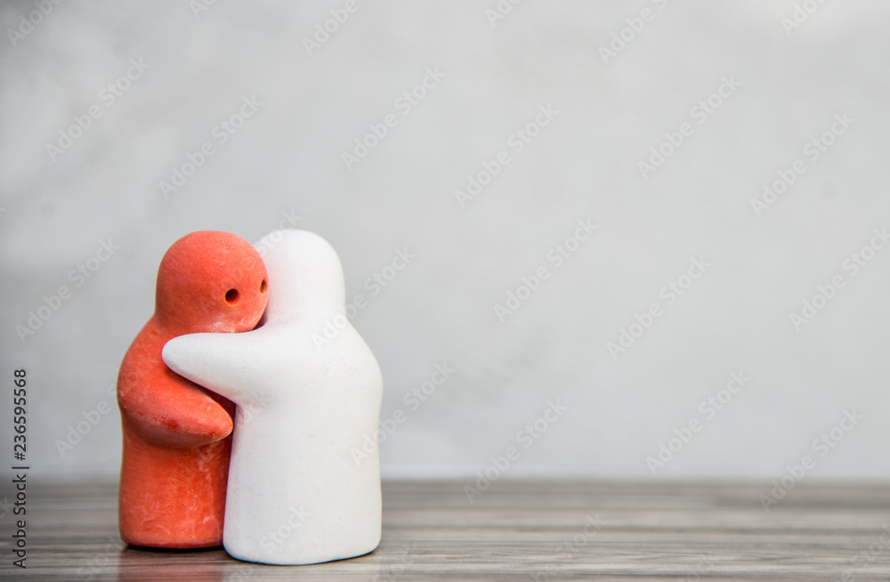 Hugging on blur background. Stock Photo | Adobe Stock