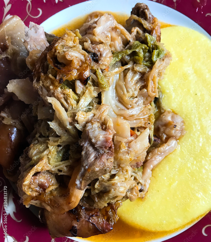 The cassoeula: a typical north italian, lombardy preparation; a pork ...