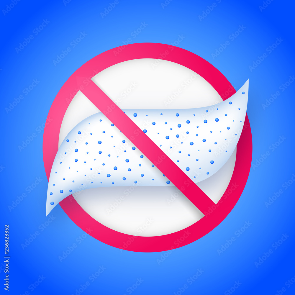 Ban microplastic particles in cosmetic products, vector illustration ...