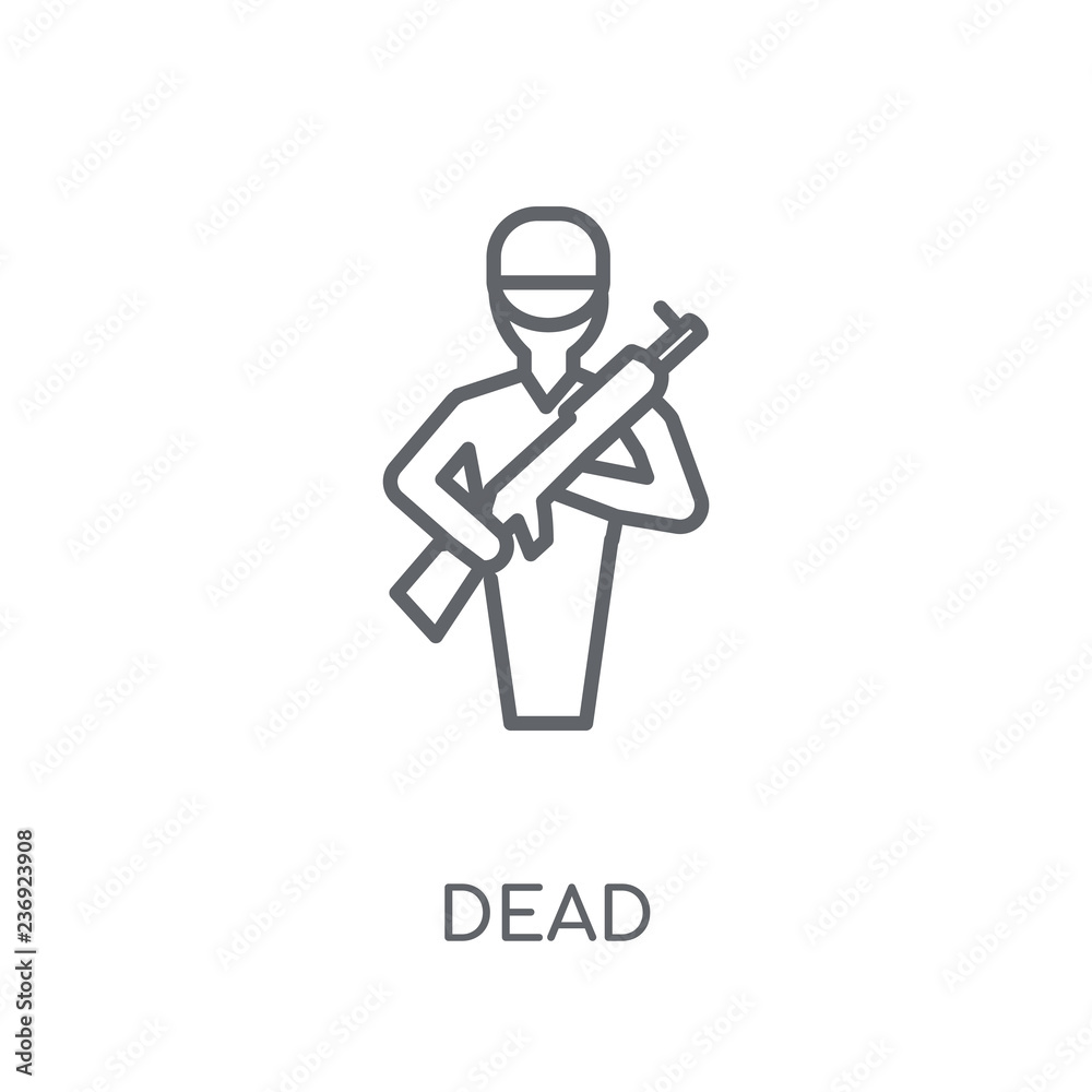 Dead linear icon. Modern outline Dead logo concept on white background ...