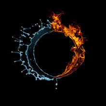 Fire Over Water Free Stock Photo - Public Domain Pictures