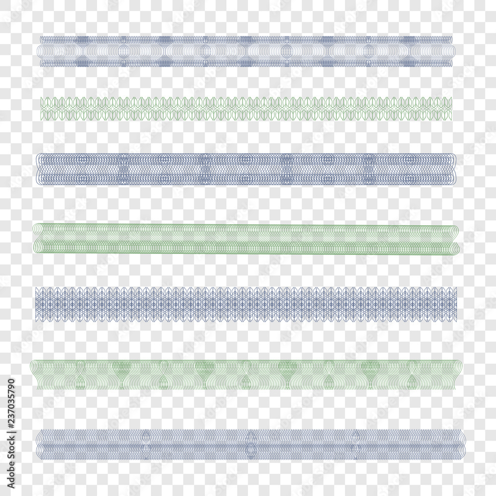 Guilloche. Edge, border, frame. Set. Design element. Can be used for ...