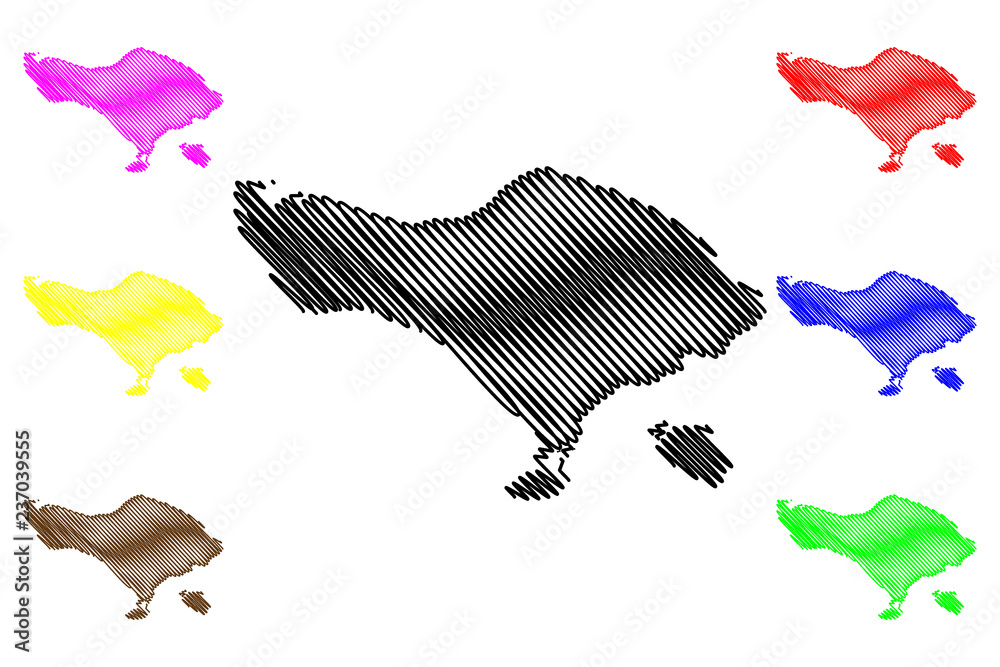 Bali (Subdivisions of Indonesia, Provinces of Indonesia) map vector ...