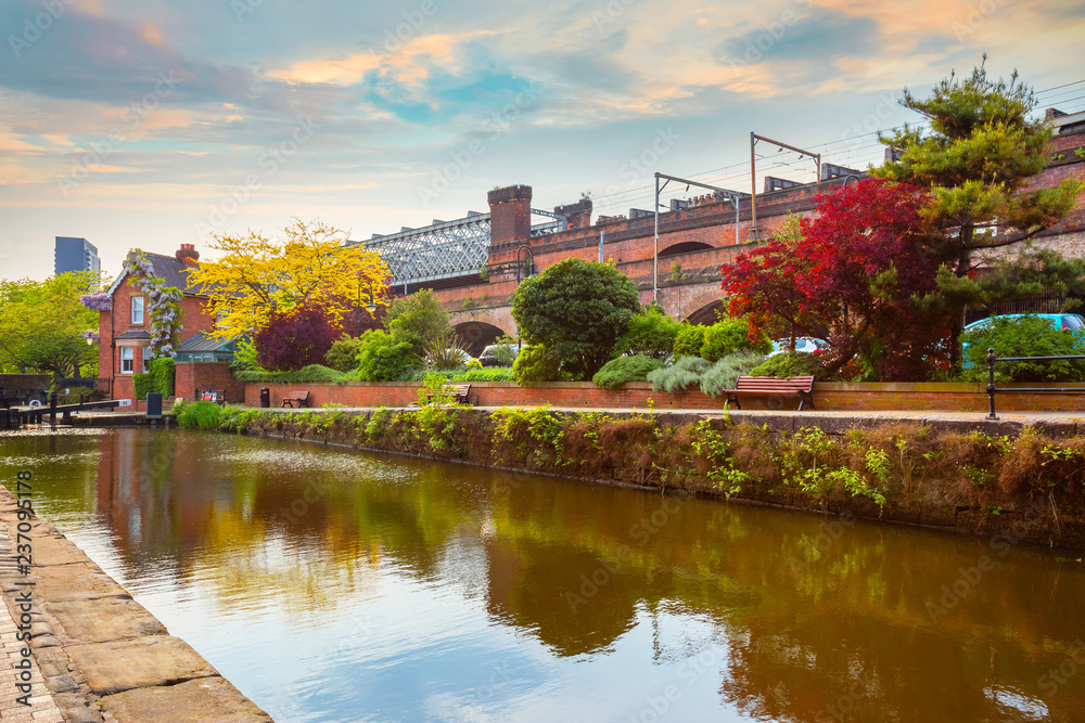 Castlefield - an inner city conservation area in Manchester, UK Stock ...