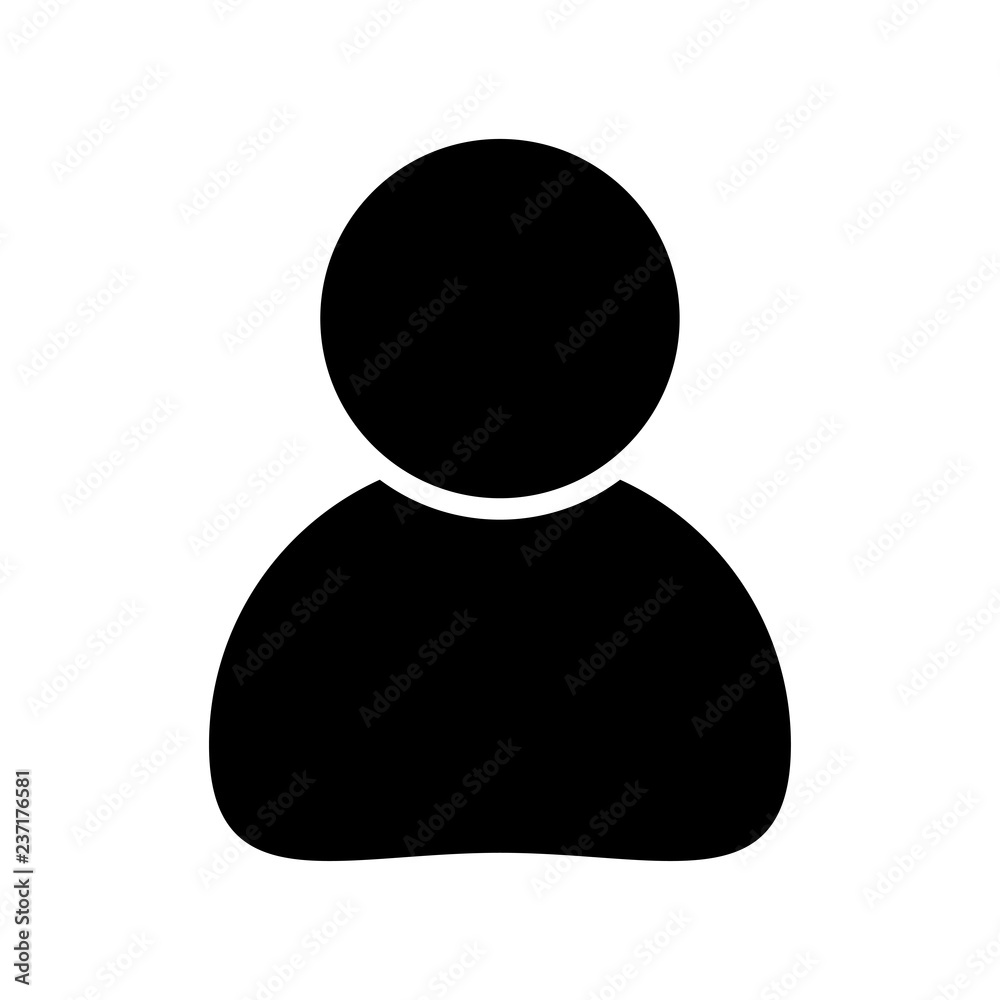 simple human icon business design isolated on white background Stock ...