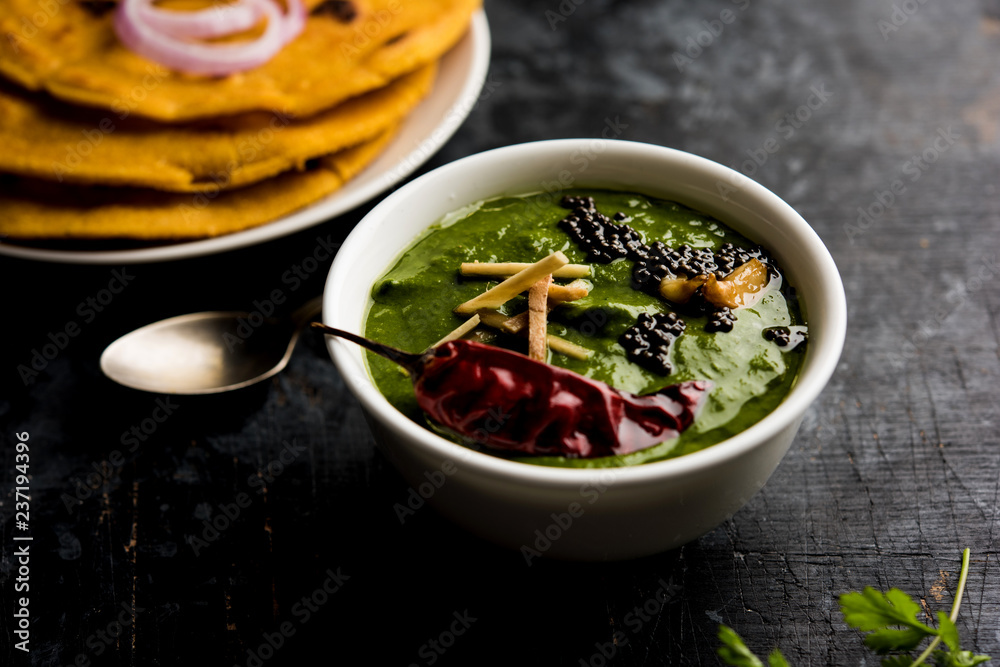 Makki di roti with sarson ka saag, popular punjabi main course recipe ...