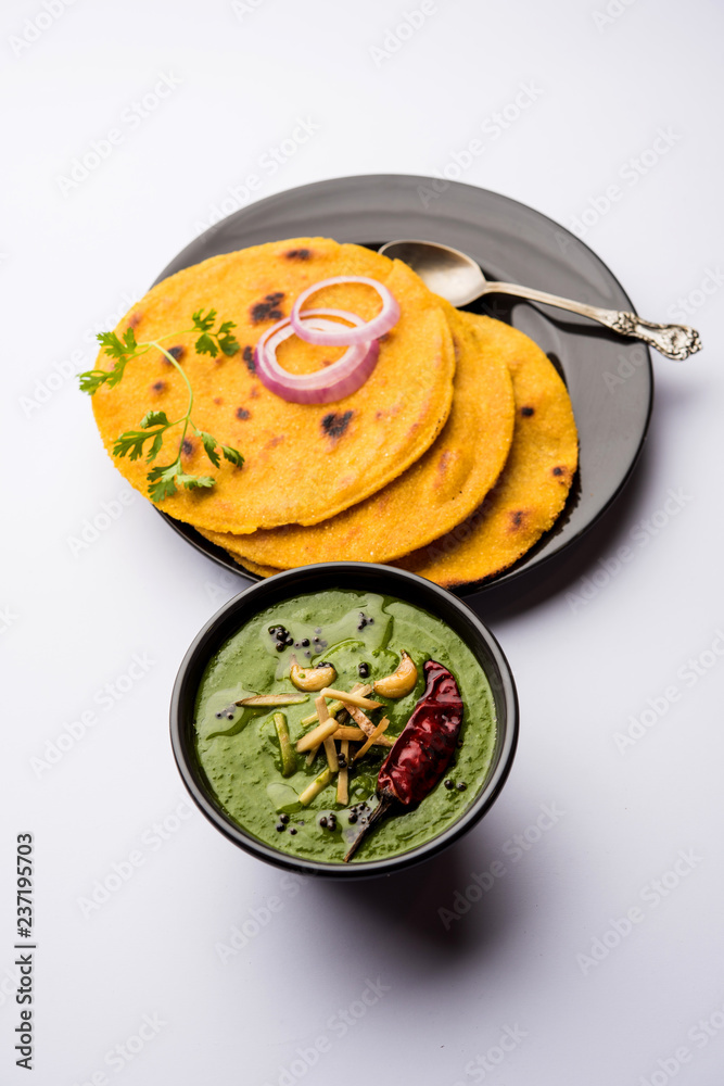 Makki di roti with sarson ka saag, popular punjabi main course recipe ...