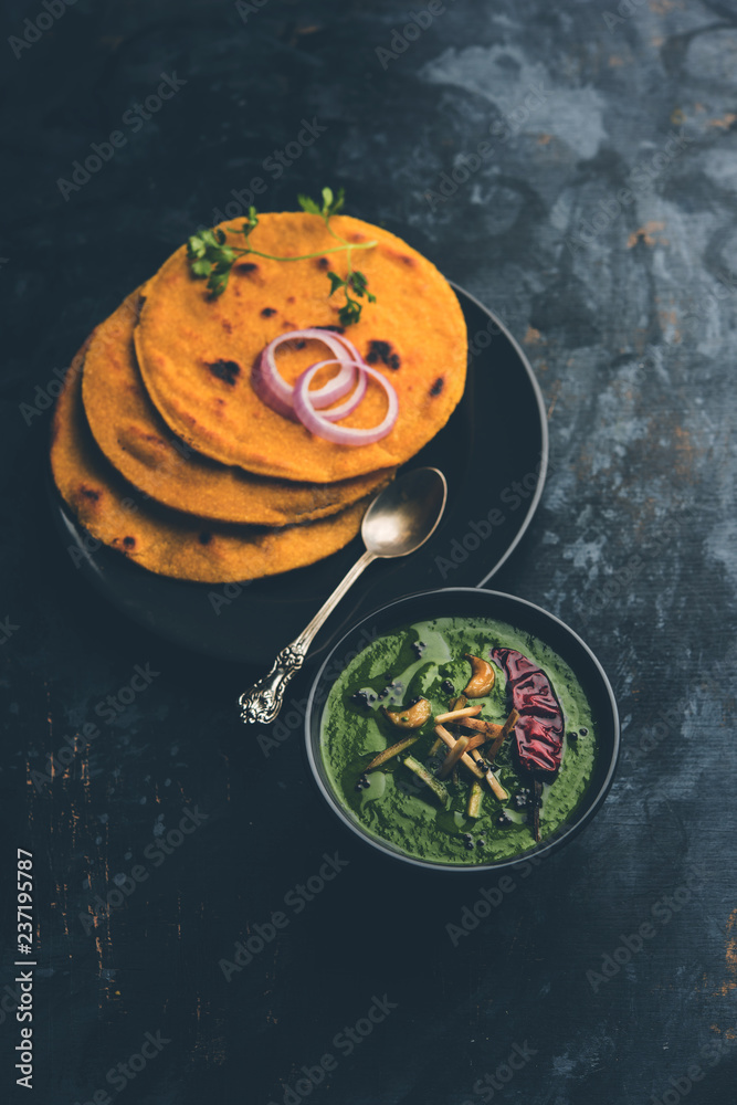 Makki di roti with sarson ka saag, popular punjabi main course recipe ...