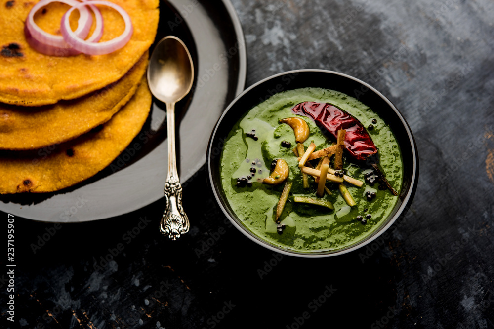 Makki di roti with sarson ka saag, popular punjabi main course recipe ...