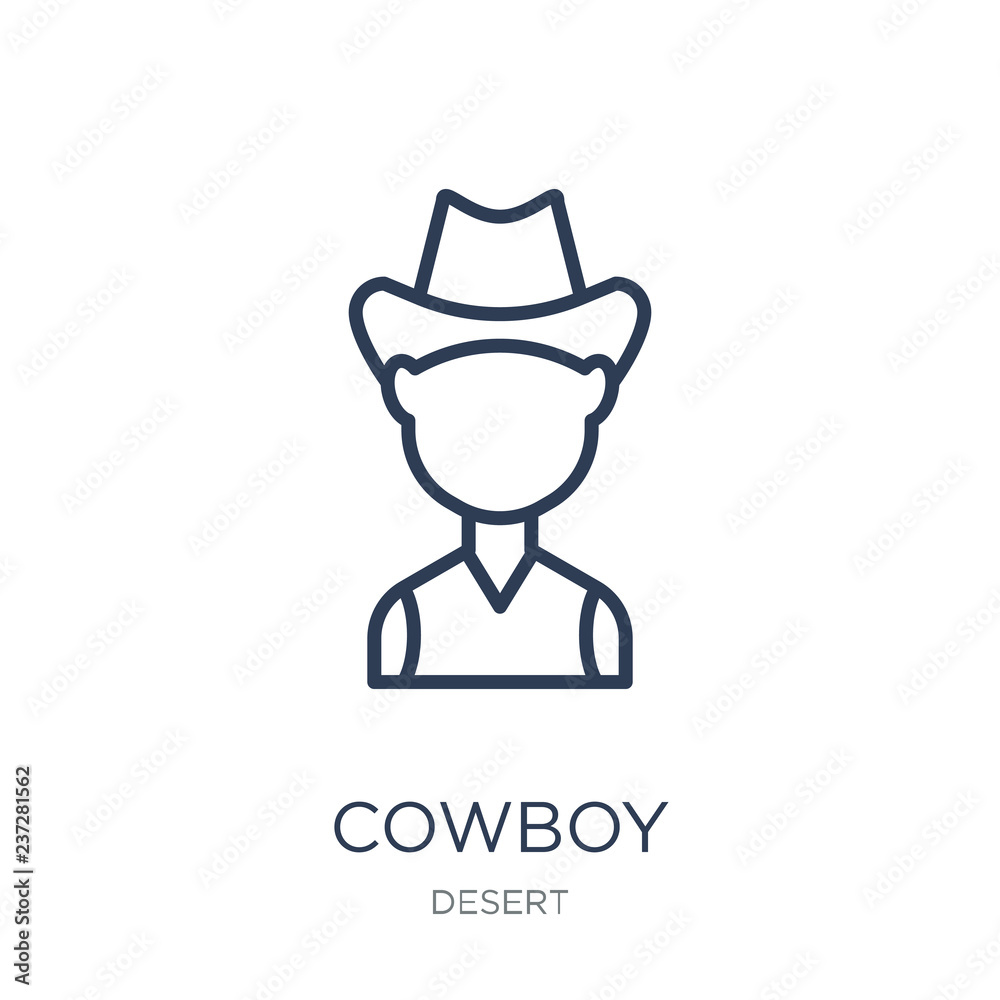 Cowboy icon. Trendy flat vector Cowboy icon on white background from ...