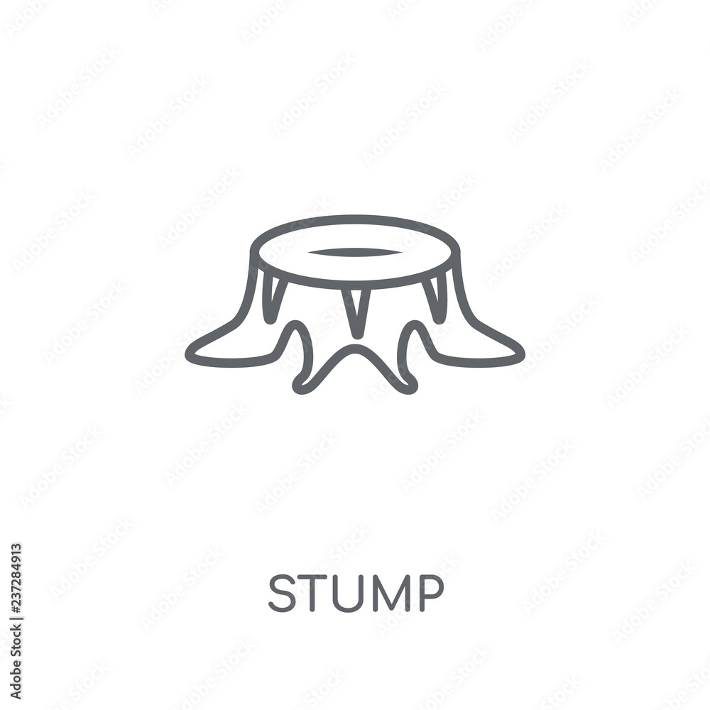 Stump linear icon. Modern outline Stump logo concept on white ...