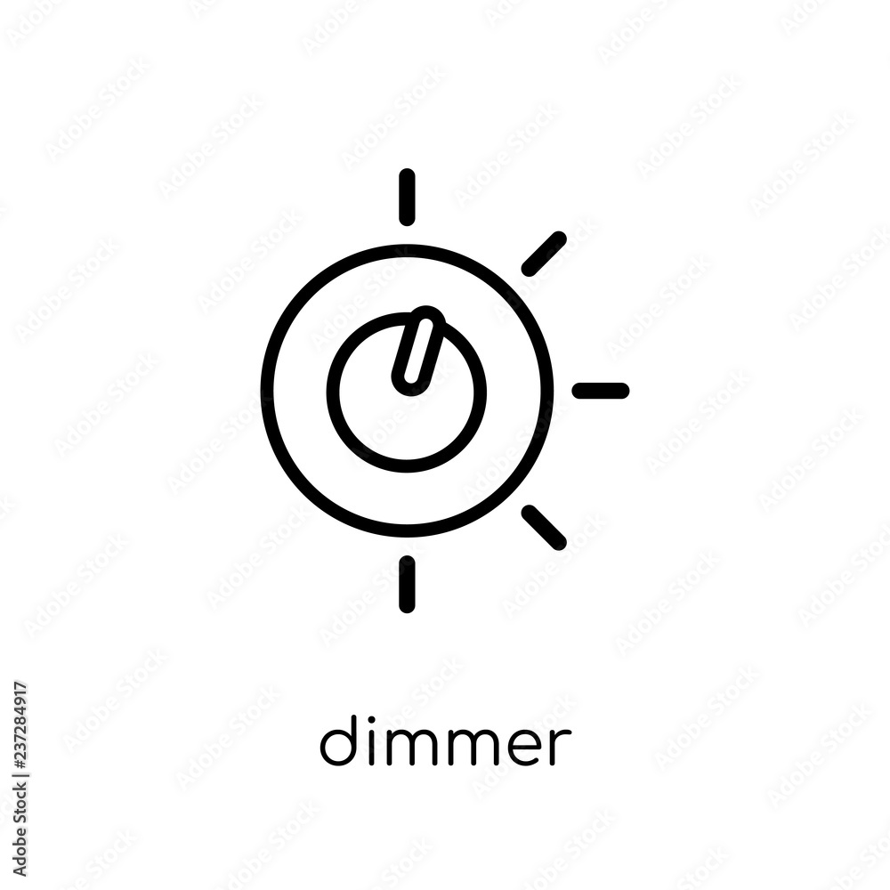 Dimmer icon. Trendy modern flat linear vector Dimmer icon on white ...