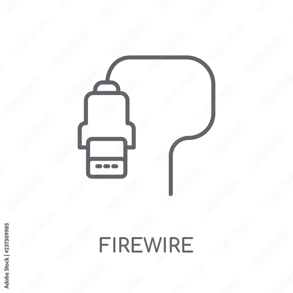 Firewire linear icon. Modern outline Firewire logo concept on white ...
