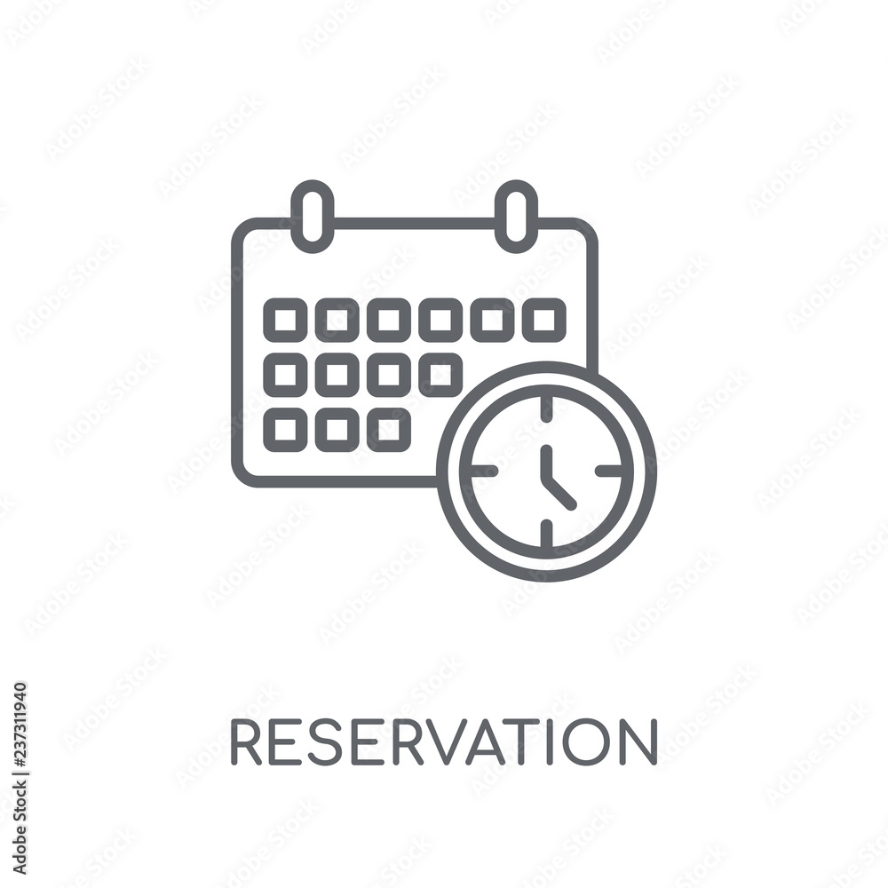 Reservation linear icon. Modern outline Reservation logo concept on ...