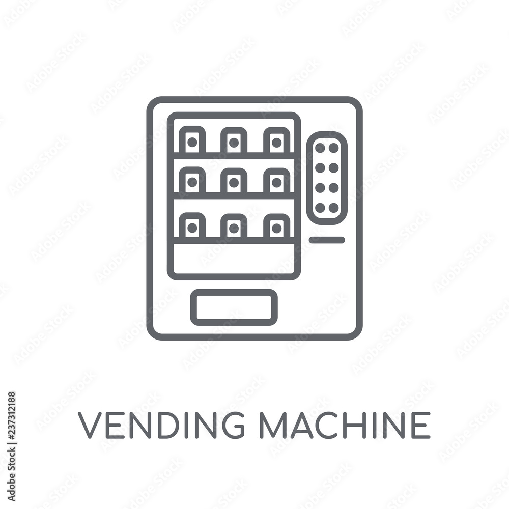 Vending machine linear icon. Modern outline Vending machine logo ...