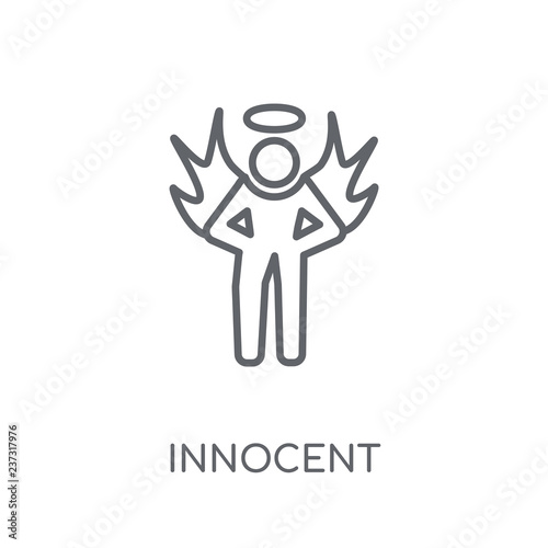 Innocent linear icon. Modern outline Innocent logo concept on white ...