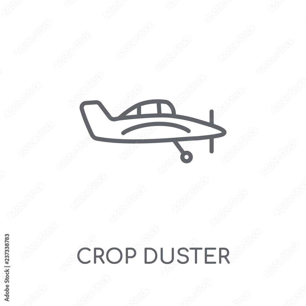 crop duster linear icon. Modern outline crop duster logo concept on ...