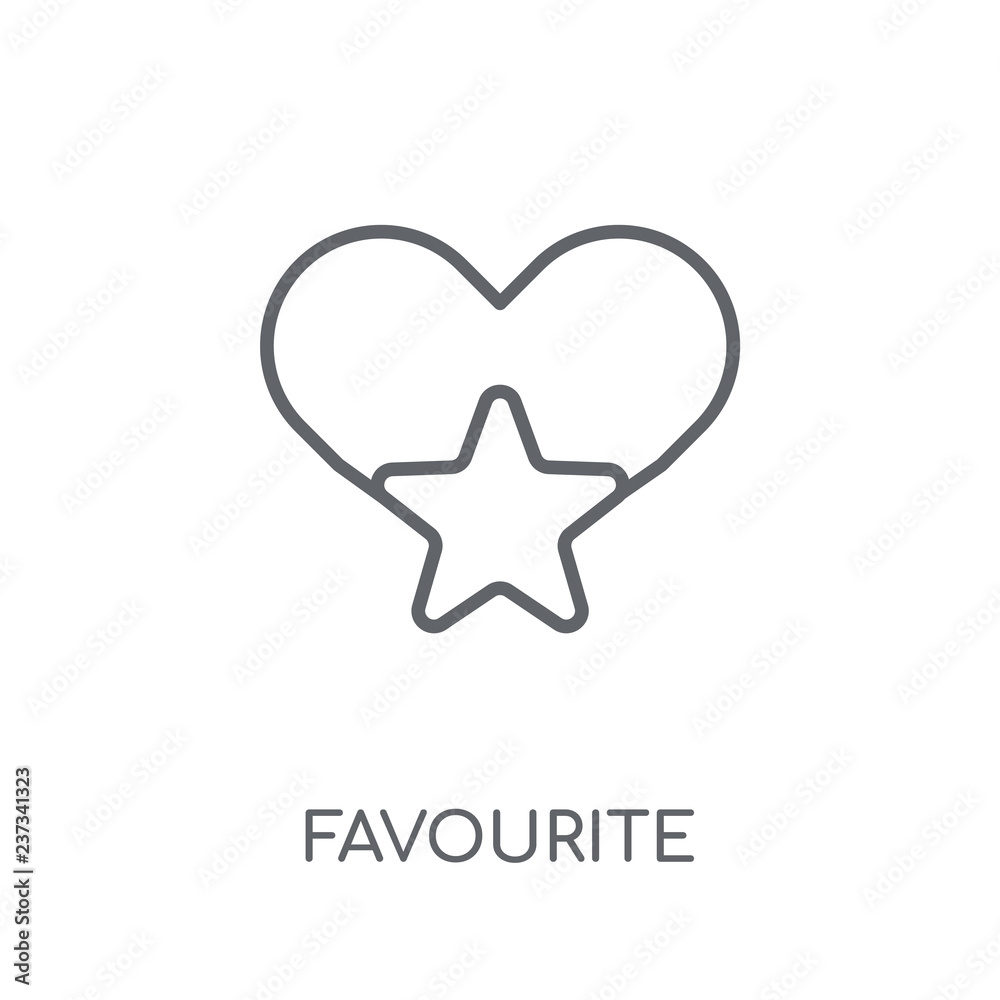 Favourite linear icon. Modern outline Favourite logo concept on white ...