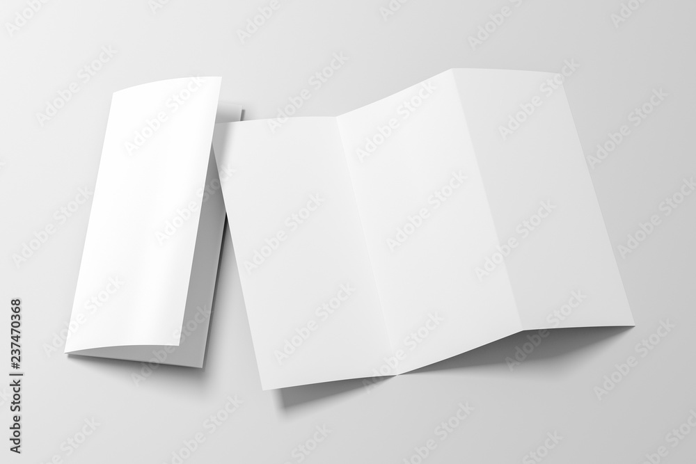 Blank trifold brochure A4 booklet Stock Illustration | Adobe Stock