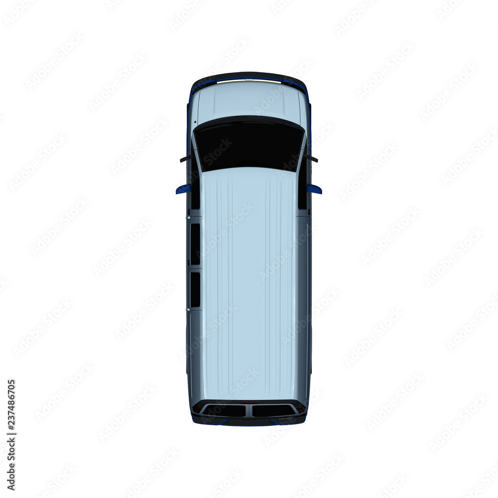 Car top view / Vehicle overhead isolated on white background, perfect ...