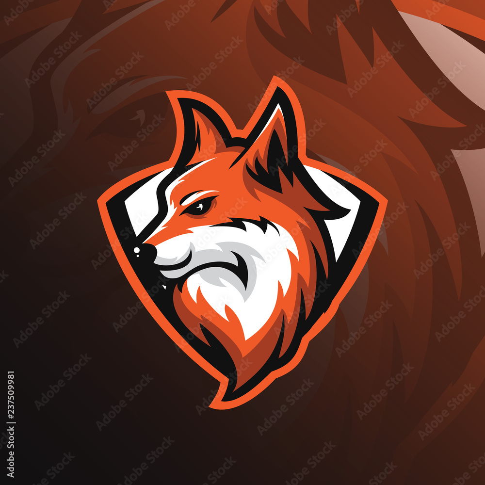 Fox logo mascot design vector with modern and emblem style. fox head ...