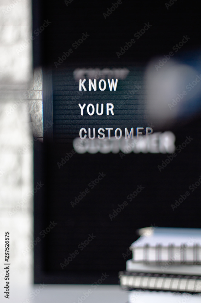 KYC or know your customer concept. Idea of business identification and ...