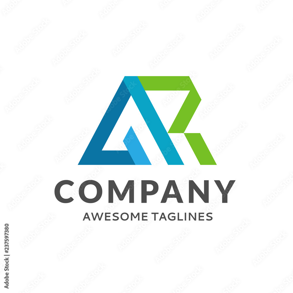 creative initial letter AR logo vector, letter A and R logo design ...