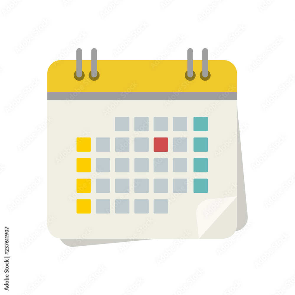 A set of calendar icons with abbreviated names of the months of the ...