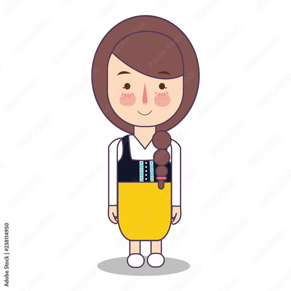 Swedish Sweden traditional national clothes of Scandinavia Nordic. Set ...