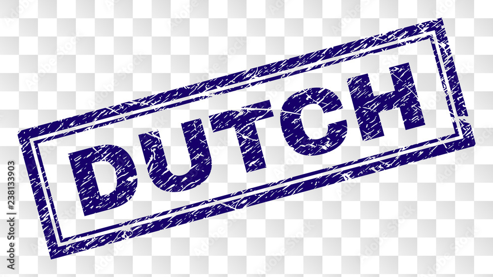 DUTCH stamp seal watermark with rubber print style and double framed ...