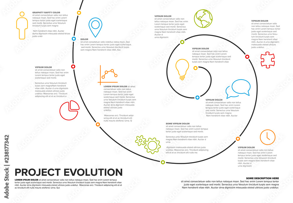 Project evolution timeline template Stock Vector | Adobe Stock