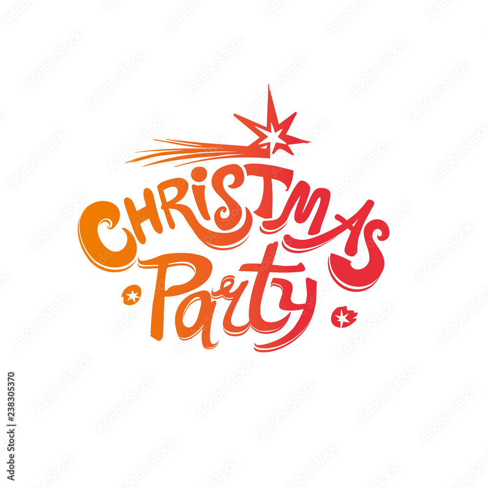 Vector de Stock Christmas Party Logo. Pattern for the holiday party ...