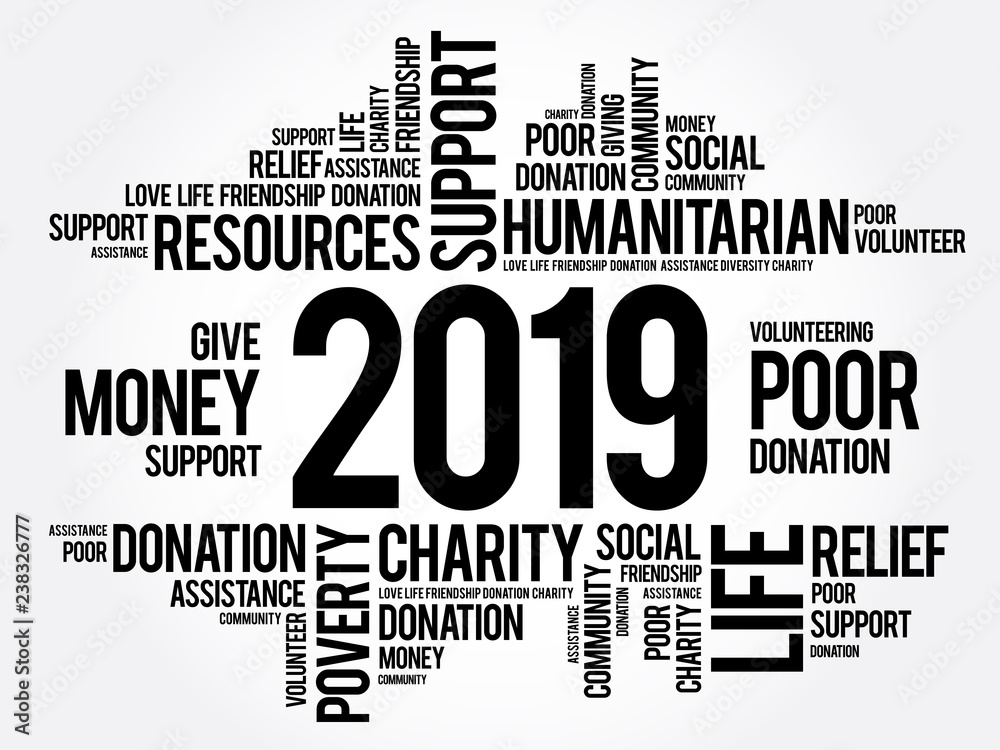 2019 help word cloud collage, concept background Stock Vector | Adobe Stock