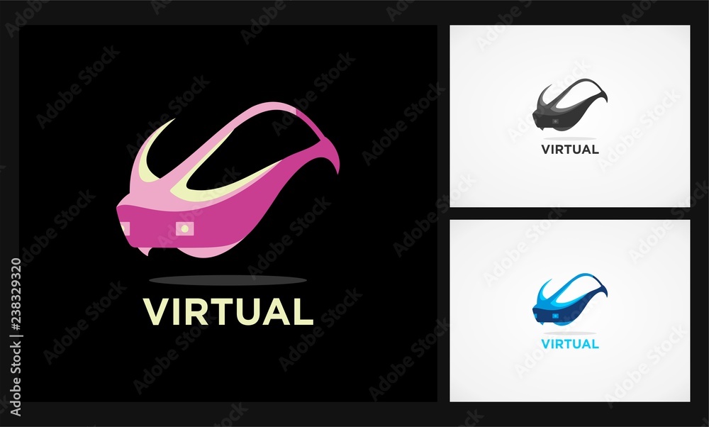 virtual logo Stock Vector | Adobe Stock