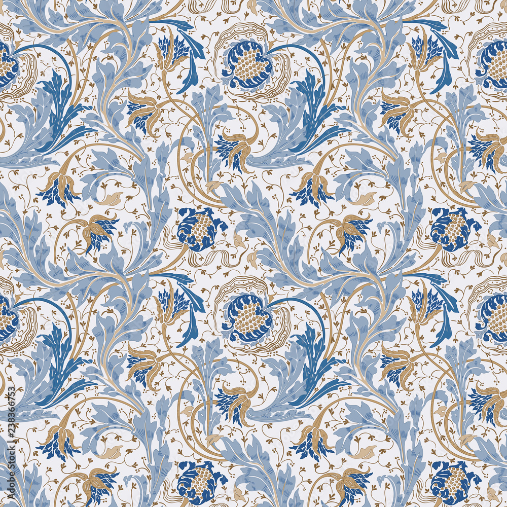 Modern fabric design pattern. Floral pattern for your design ...