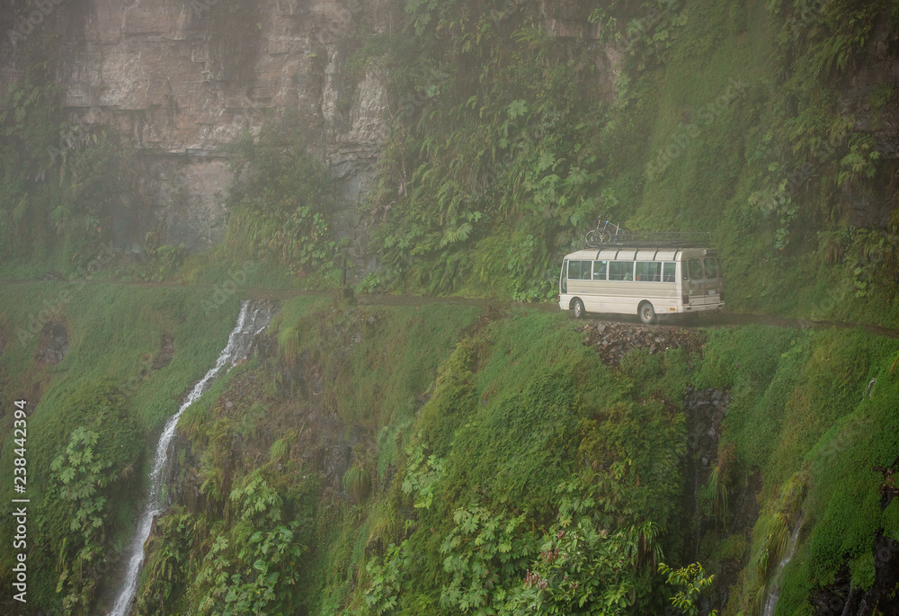 Стокове фото Yungas Road, also known as ‘Death Road’ due to its ...