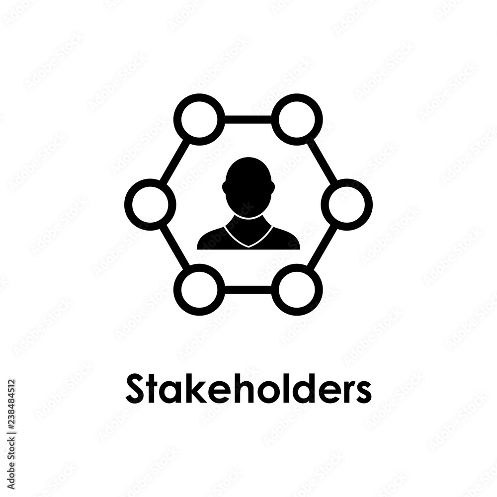 man, hexagon, stakeholders icon. One of business collection icons for ...