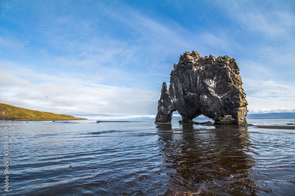 Hvitserkur stone arch on beach in Iceland Stock Photo | Adobe Stock